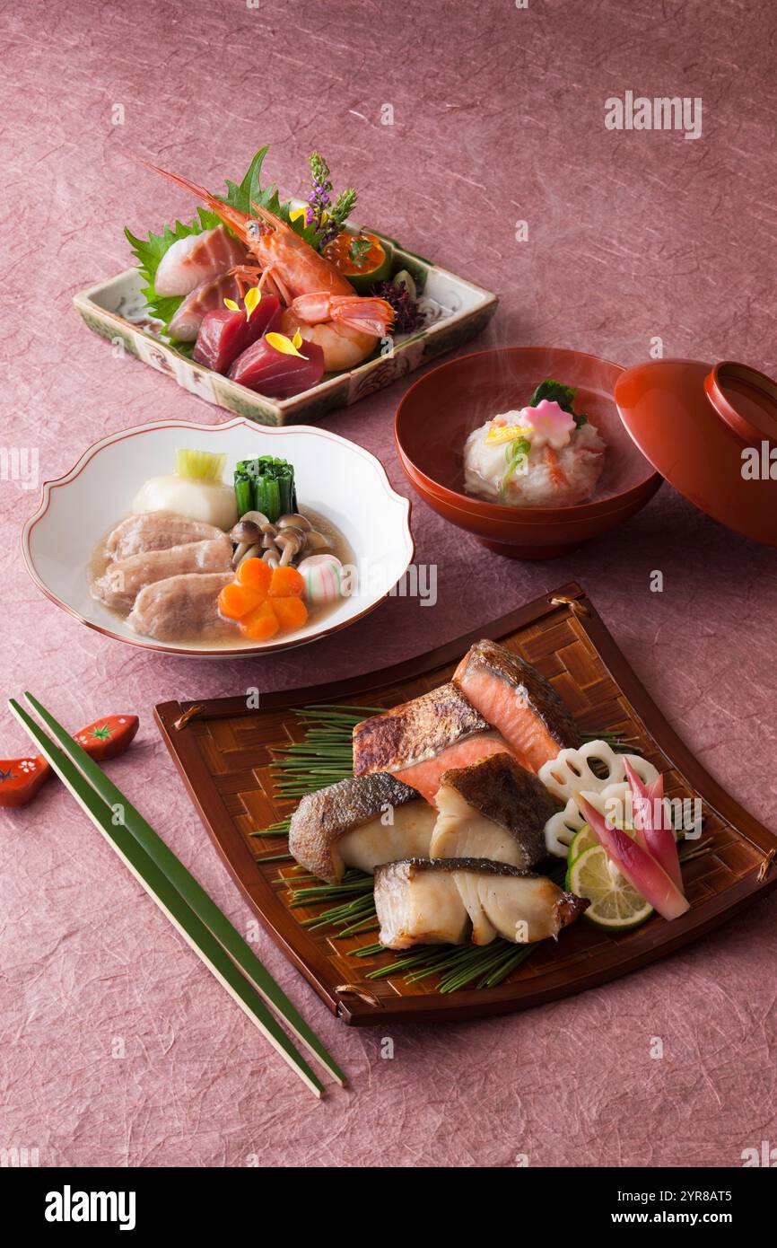 Four kappo dishes Stock Photo - Alamy