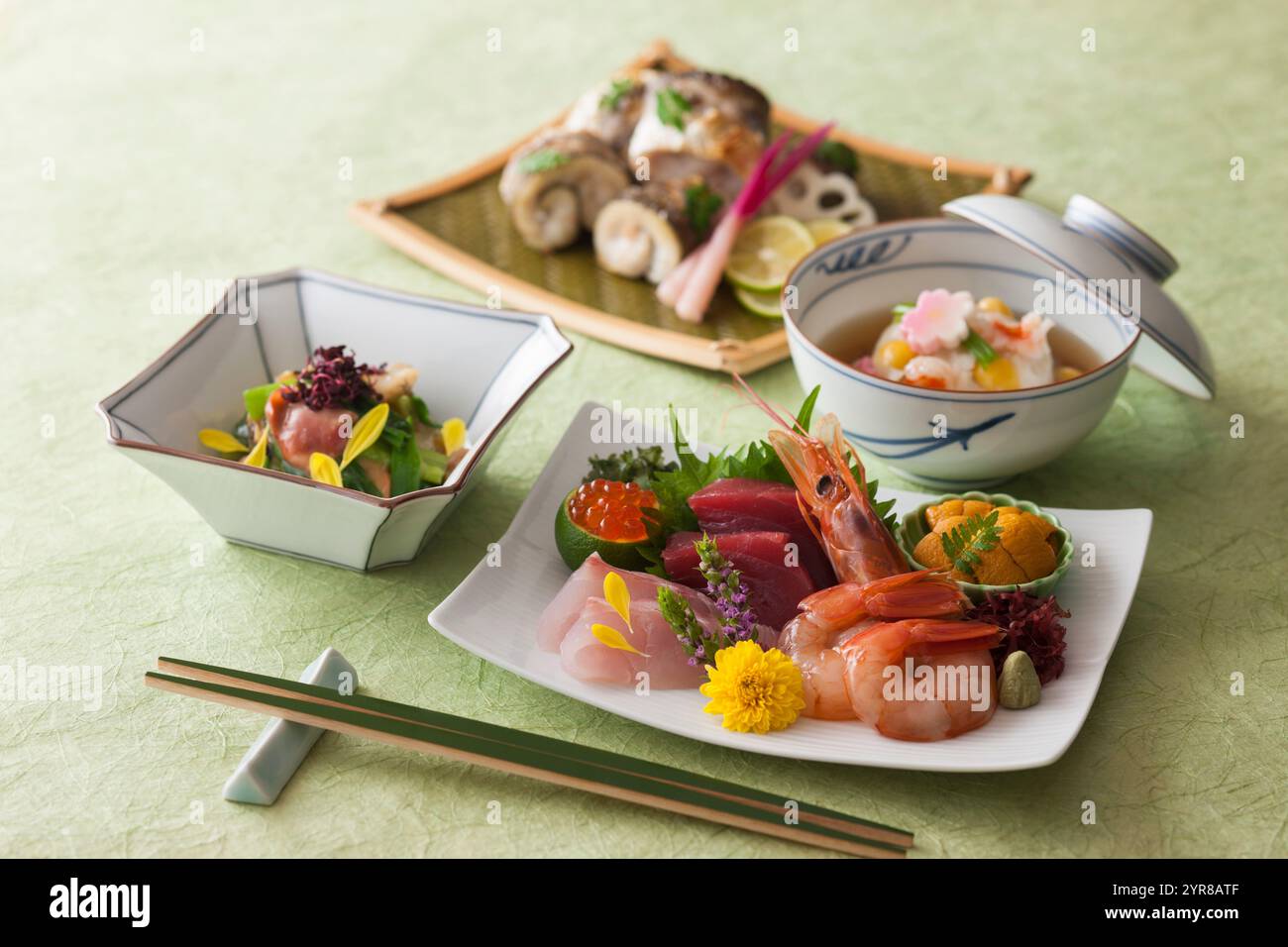 Four kappo dishes Stock Photo - Alamy