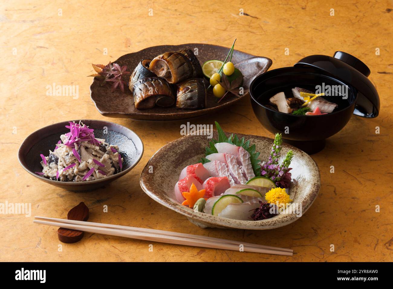Four kappo dishes Stock Photo - Alamy
