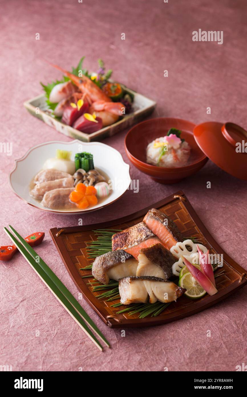 Four kappo dishes Stock Photo - Alamy
