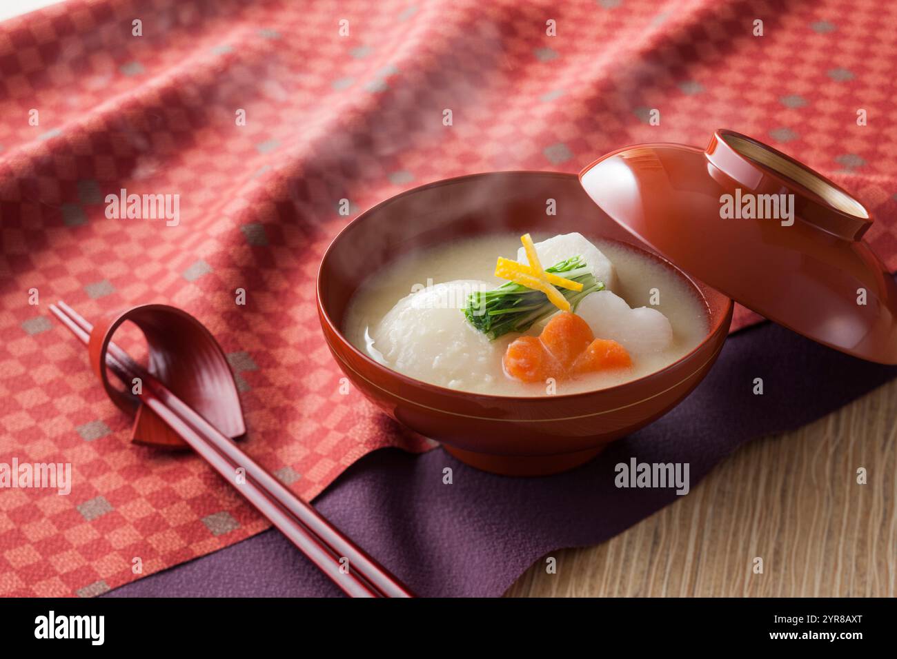 Zoni with white miso Stock Photo - Alamy