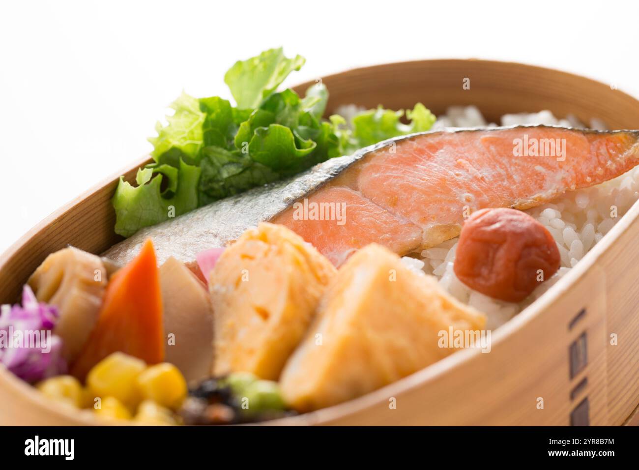 Salmon Box Lunch Stock Photo - Alamy