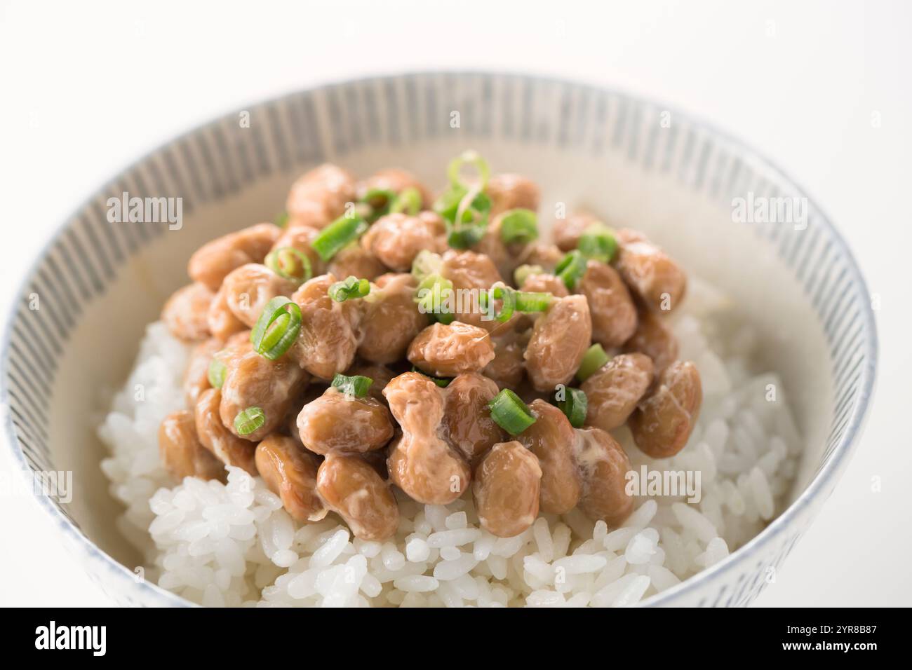 Rice and natto Stock Photo - Alamy
