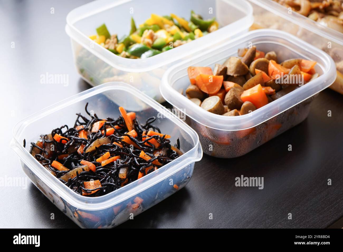 Reserve dishes, precooked food stock, packed lunches Stock Photo - Alamy