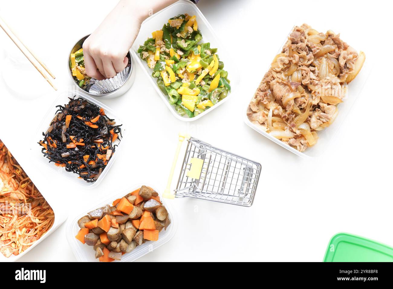 Reserve dishes, precooked food stock, packed lunches Stock Photo - Alamy