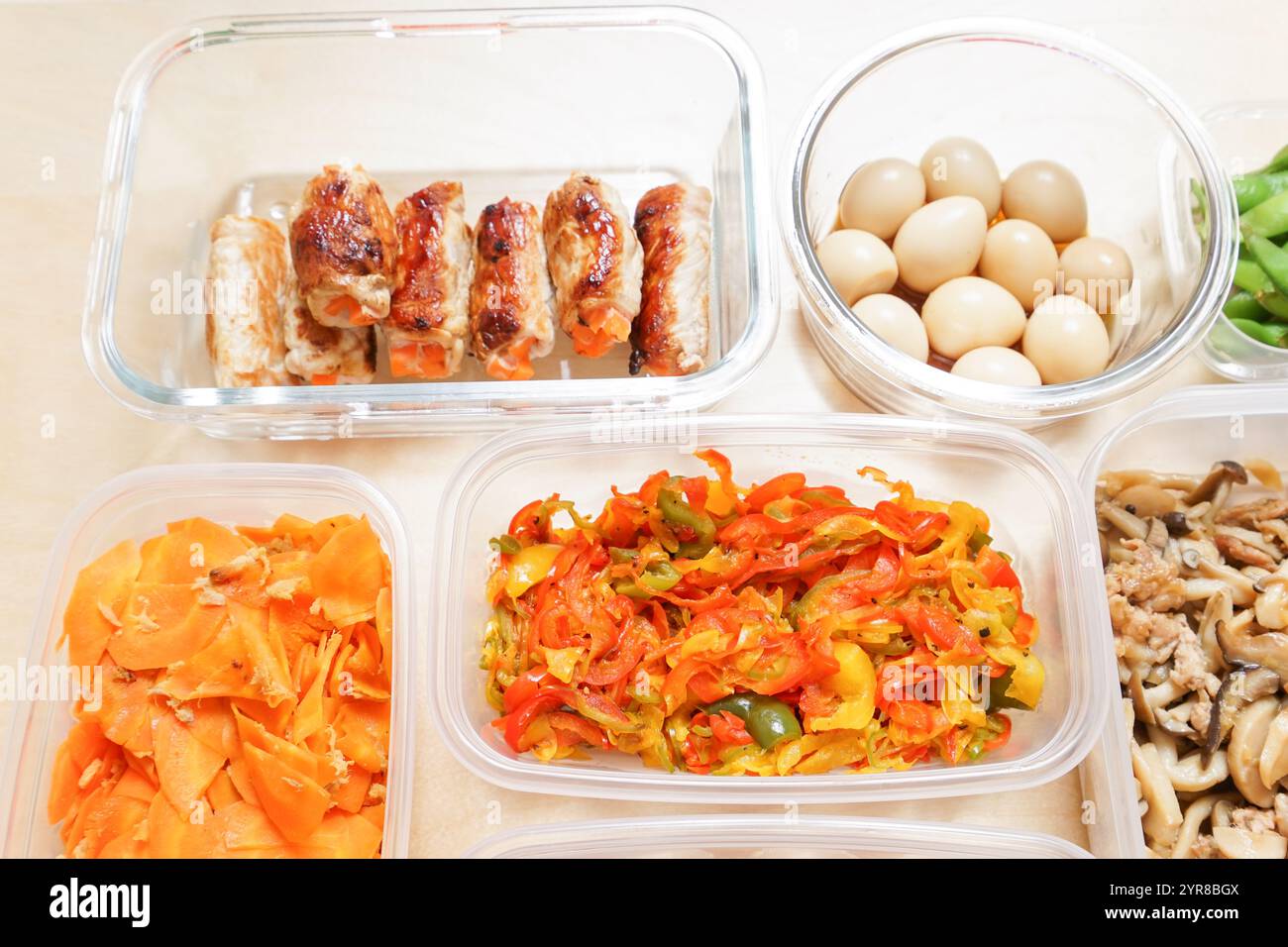 Reserve dishes, precooked food stock, packed lunches Stock Photo - Alamy