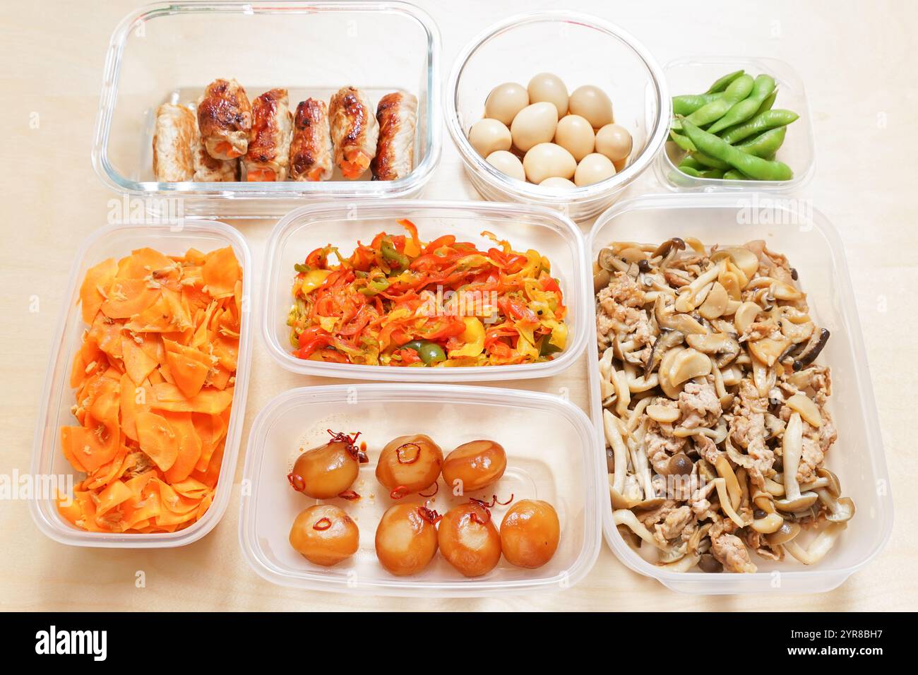 Reserve dishes, precooked food stock, packed lunches Stock Photo - Alamy