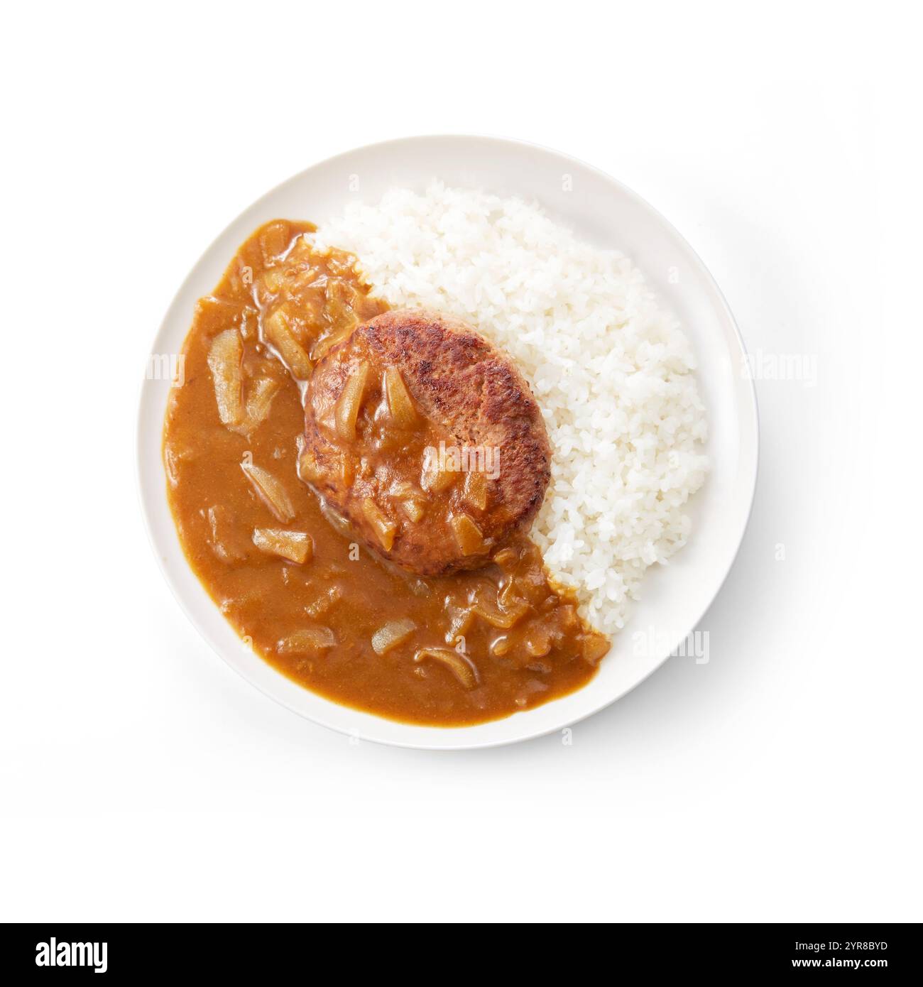 Curry rice - hamburger steak topping Stock Photo - Alamy