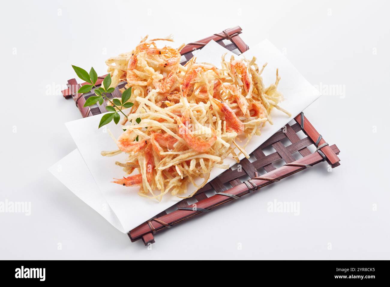 Fried burdock root and sakura shrimp Stock Photo - Alamy