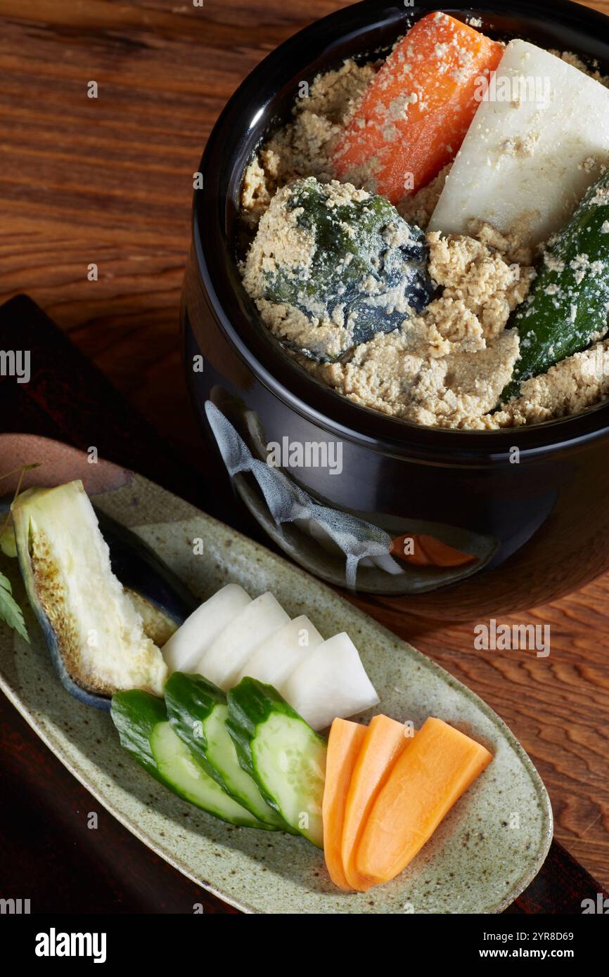 Rice bran pickles Stock Photo - Alamy