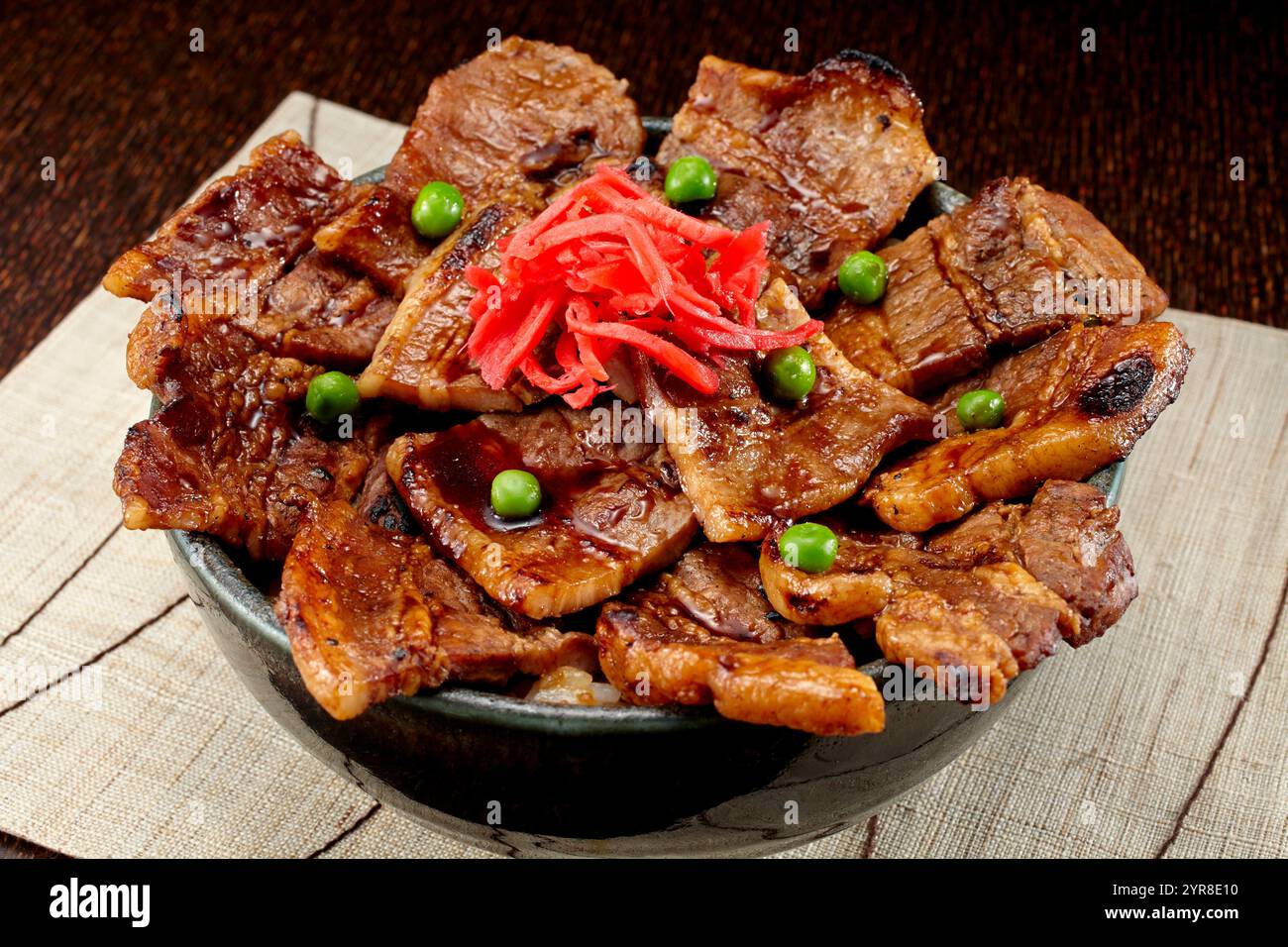 pork rice bowl Stock Photo - Alamy