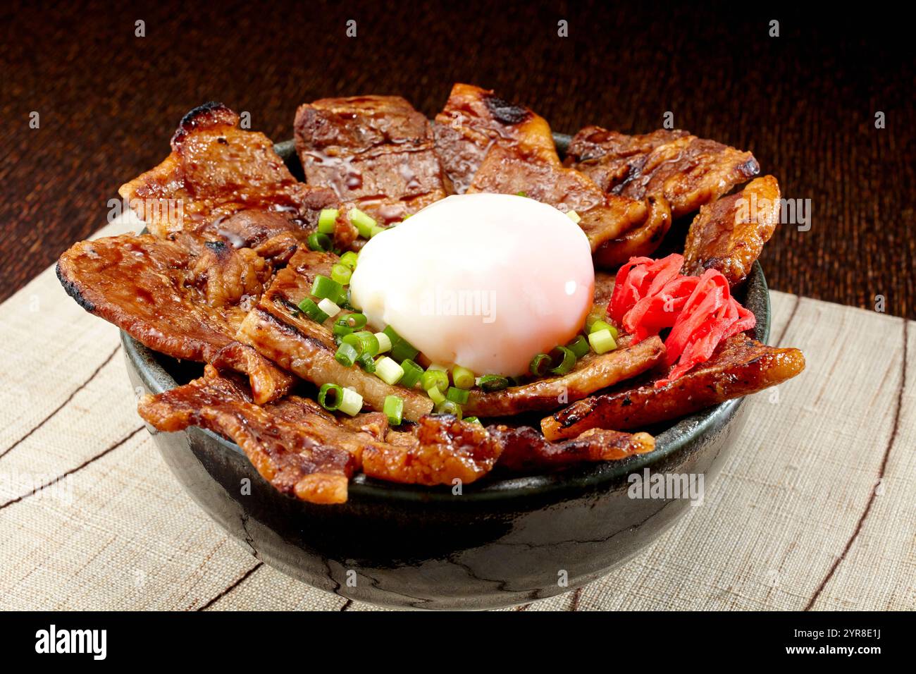 pork rice bowl Stock Photo - Alamy