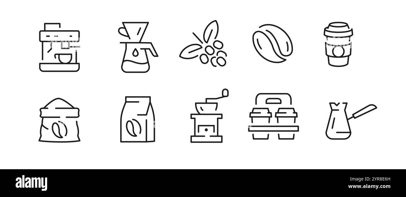 Specialty coffee icons hi-res stock photography and images - Alamy