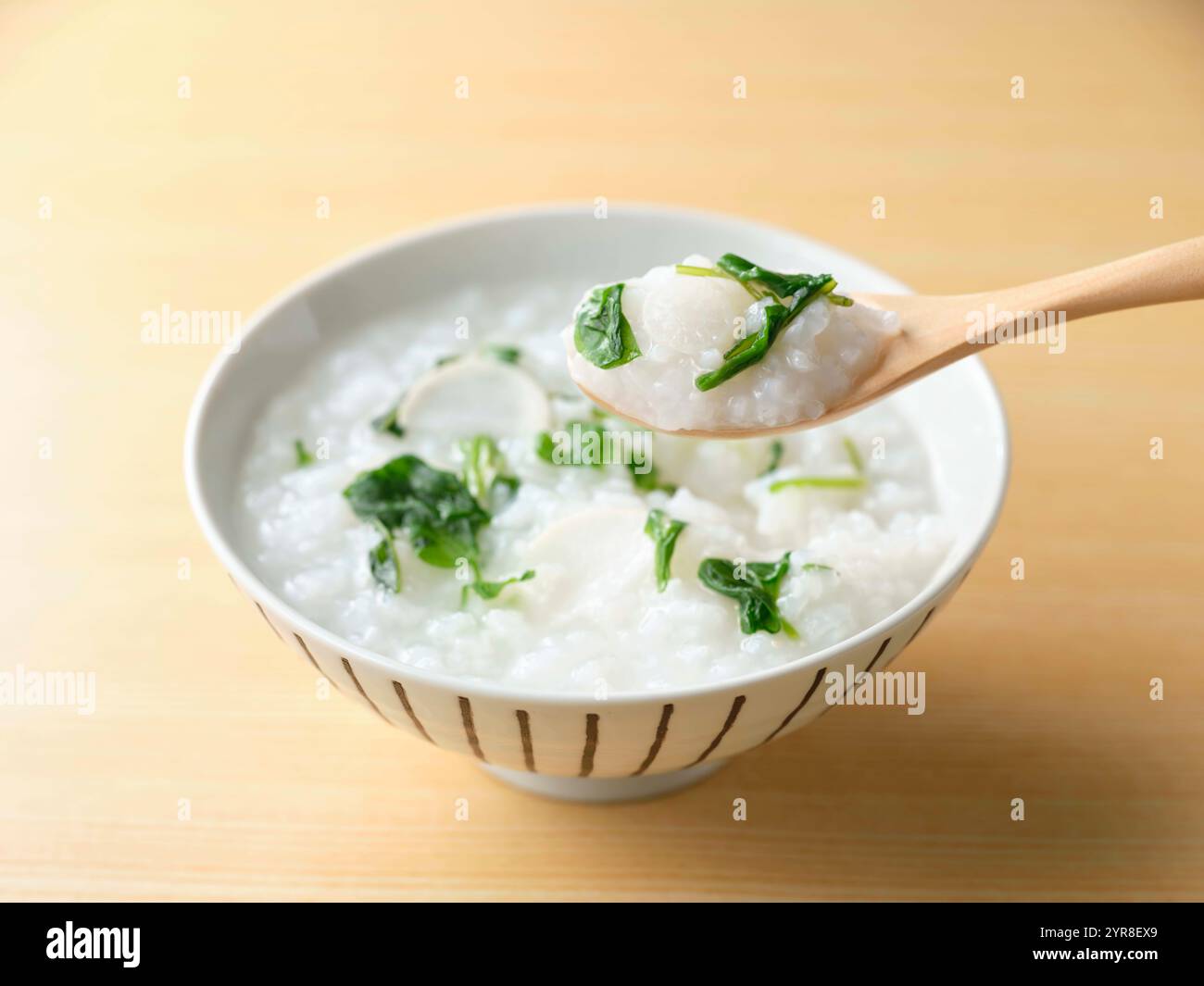 rice gruel with seven herbs Stock Photo - Alamy