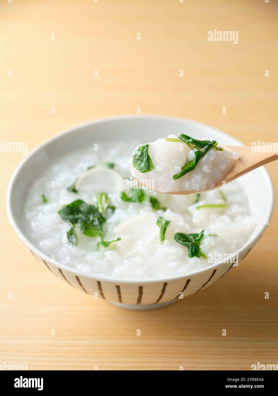 rice gruel with seven herbs Stock Photo - Alamy