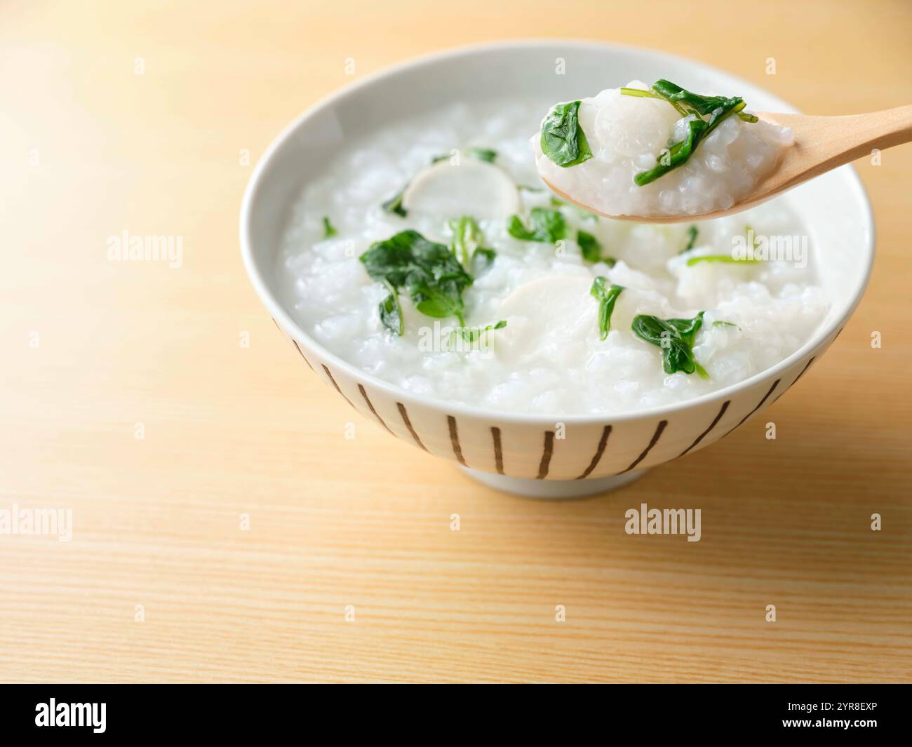 rice gruel with seven herbs Stock Photo - Alamy