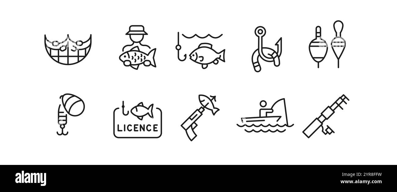 Man rod fishing active Cut Out Stock Images & Pictures - Alamy