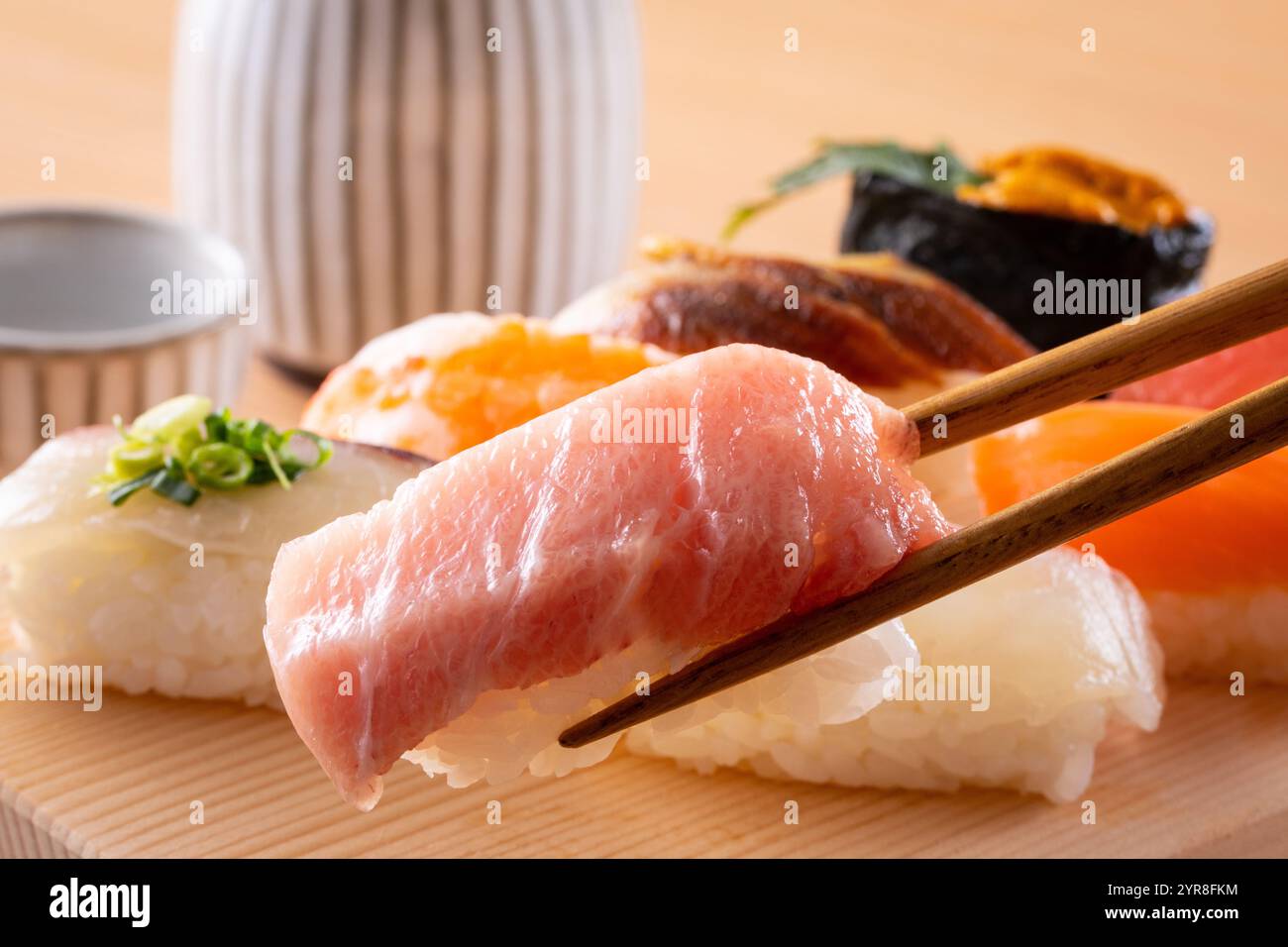 Sushi Tuna Ootoro Stock Photo - Alamy