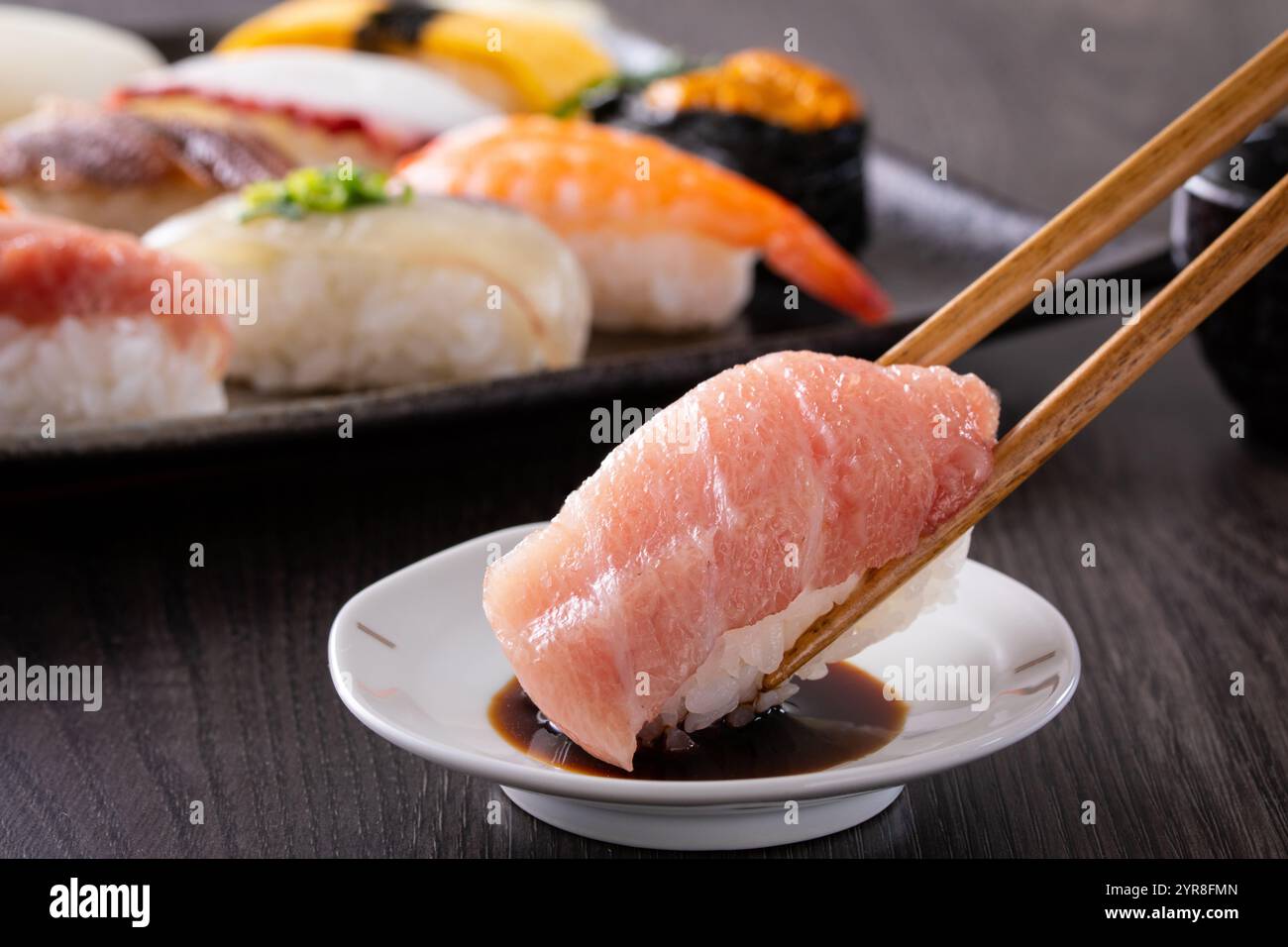 Sushi Tuna Ootoro Stock Photo - Alamy