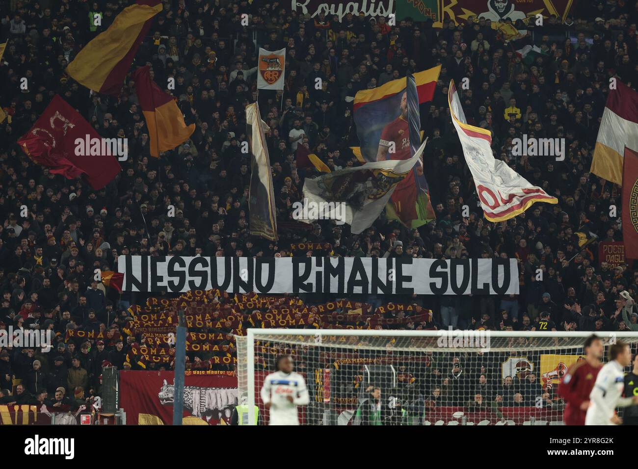 Roma fans during vs hi-res stock photography and images - Alamy
