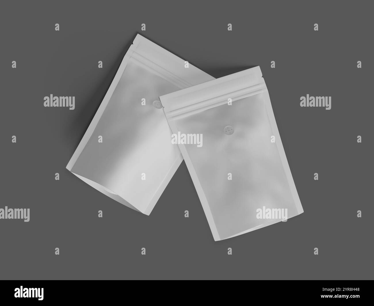 Flat Lay Blank Empty Snack Pouch Packaging 3D Mockup Stock Photo - Alamy