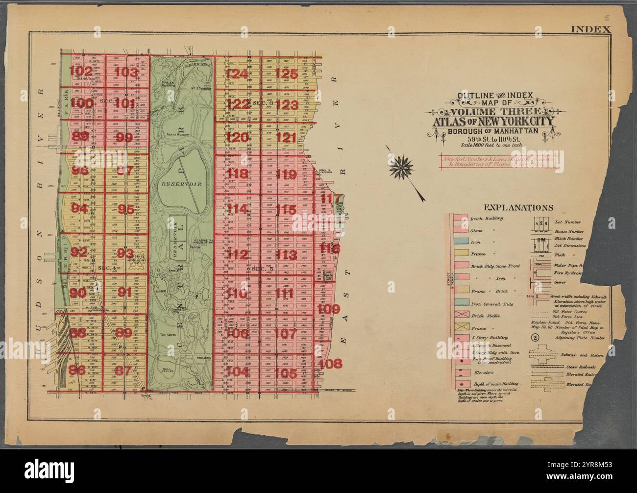 Outline and Index Map of Volume Three, Atlas of New York City, Borough ...