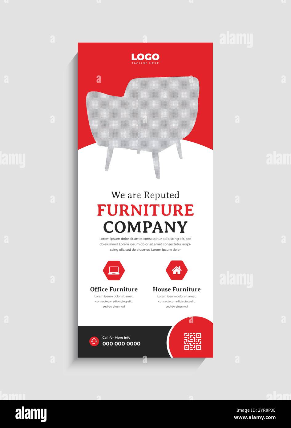 Modern Furniture Sale standee roll up banner template design Stock ...