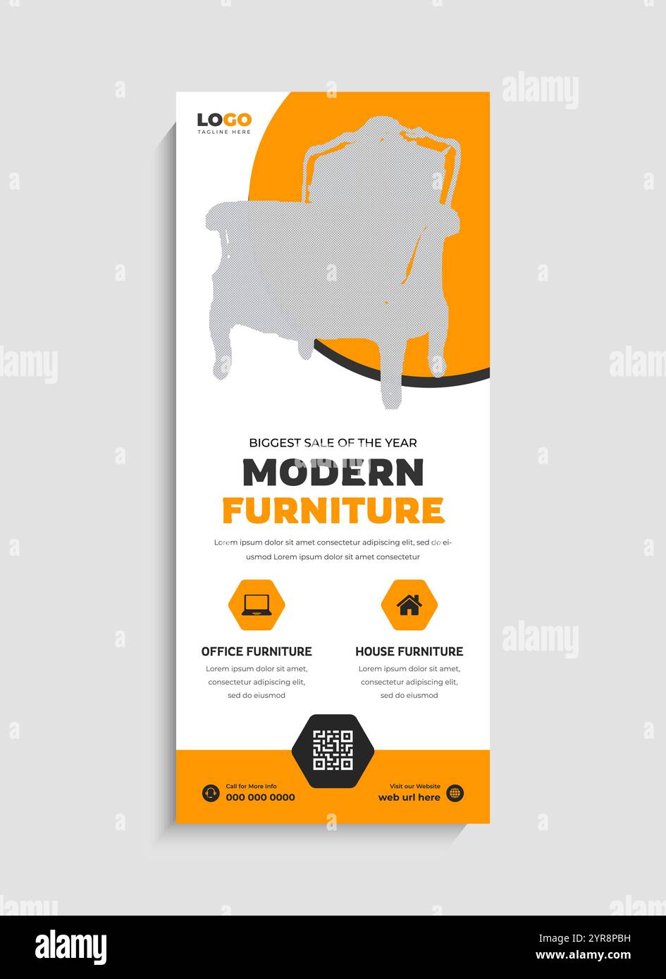 Modern Furniture Sale standee roll up banner template design Stock ...