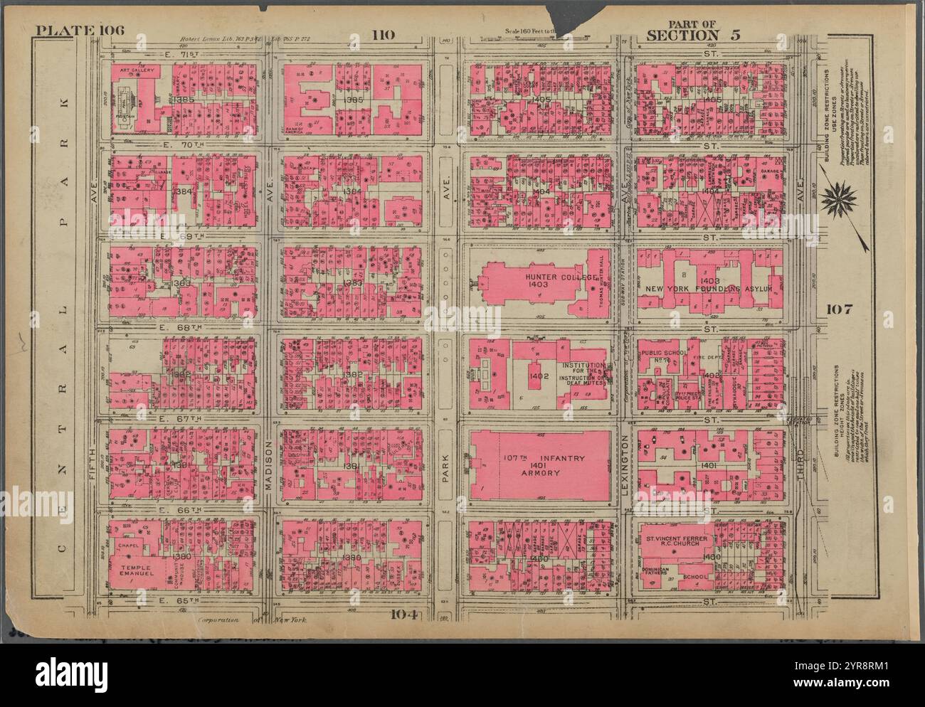 Plate 106, Part of Section 5: [Bounded by E. 71st Street, Third Avenue ...