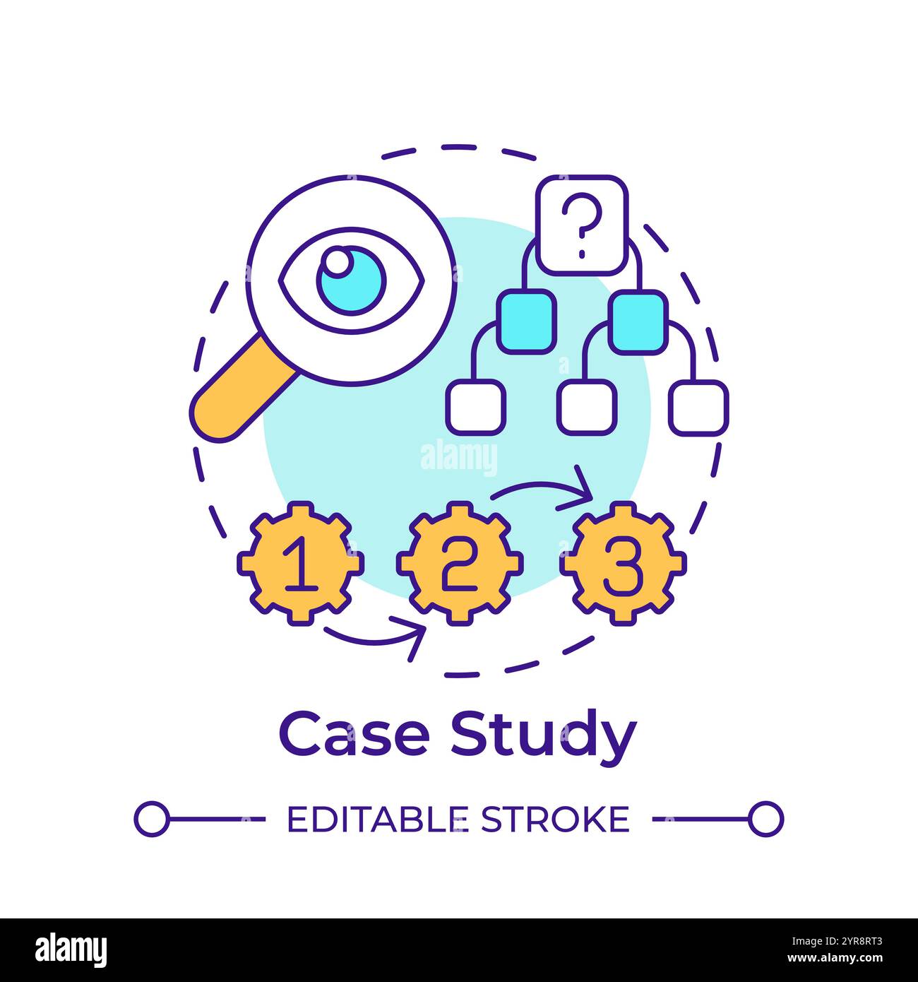 Case study multi color concept icon Stock Vector Image & Art - Alamy