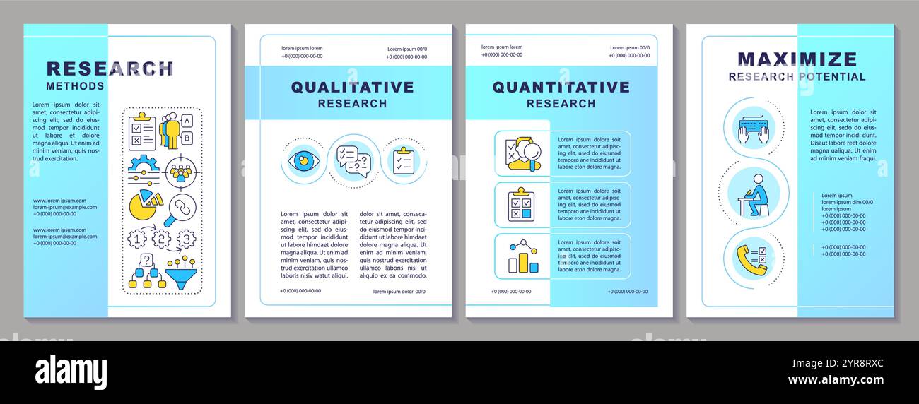 Research methods brochure template Stock Vector Image & Art - Alamy