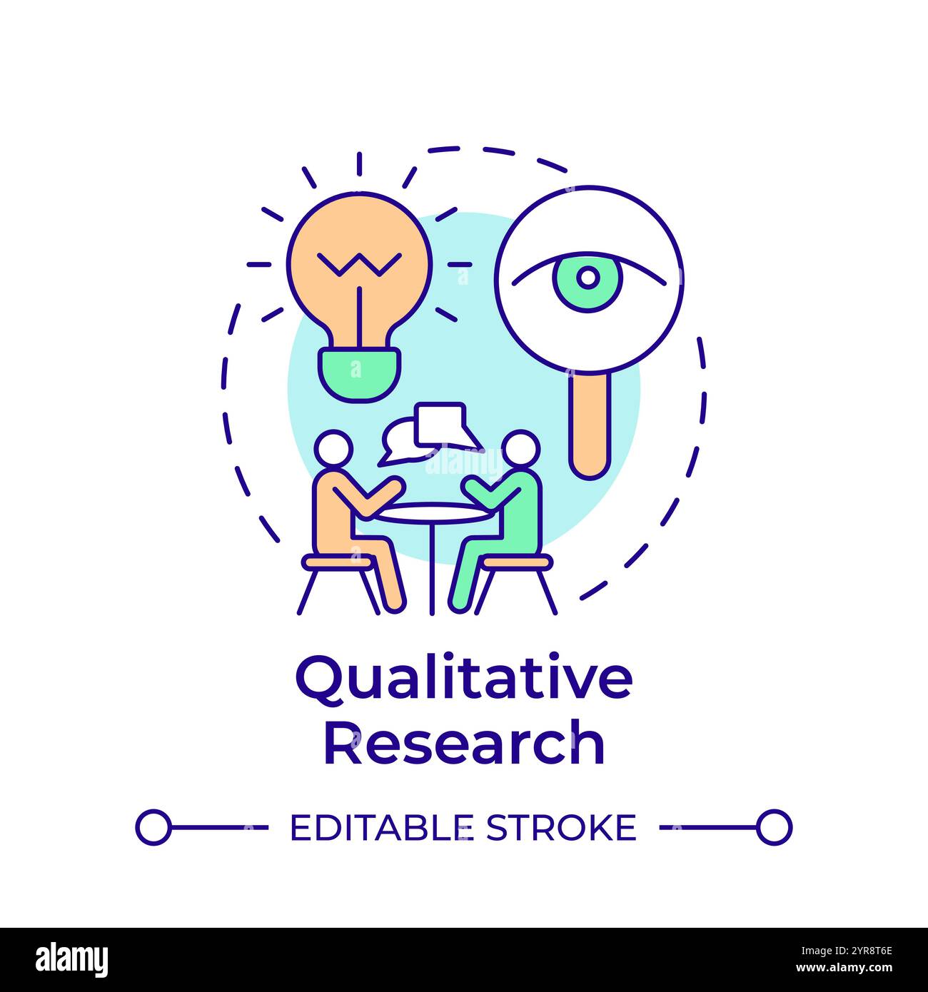 Qualitative research multi color concept icon Stock Vector Image & Art ... Qualitative research multi color concept icon Stock Vector Image & Art ...