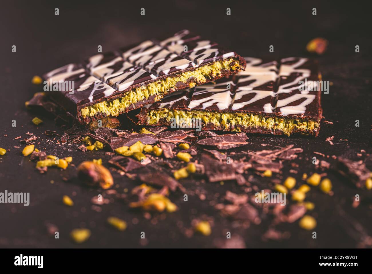 Dubai chocolate pistachio filling hi-res stock photography and images ...