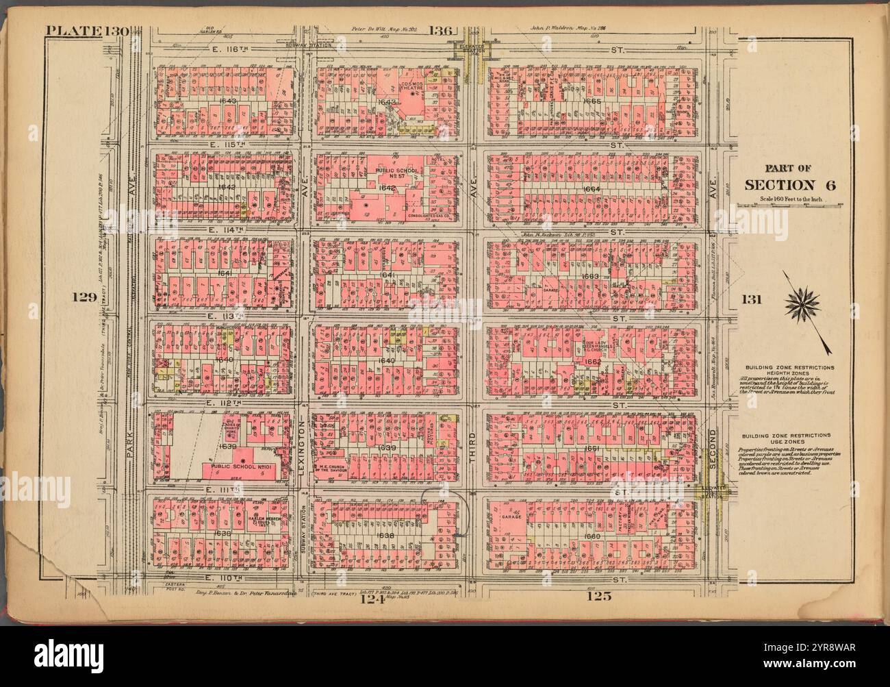 Plate 130, Part of Section 6: [Bounded by E. 116th Street, Second ...