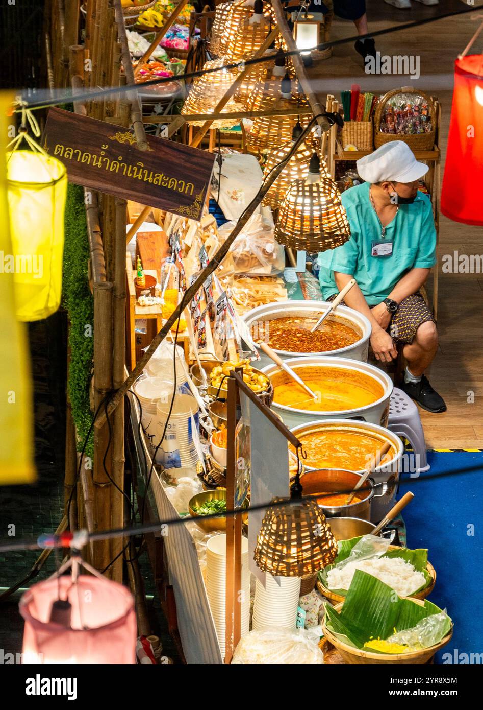 Colorful food market in Thailand showcases delicious street cuisine ...