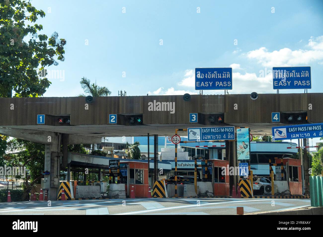 Toll booth in Thailand with easy pass lanes for efficient payment Stock ...