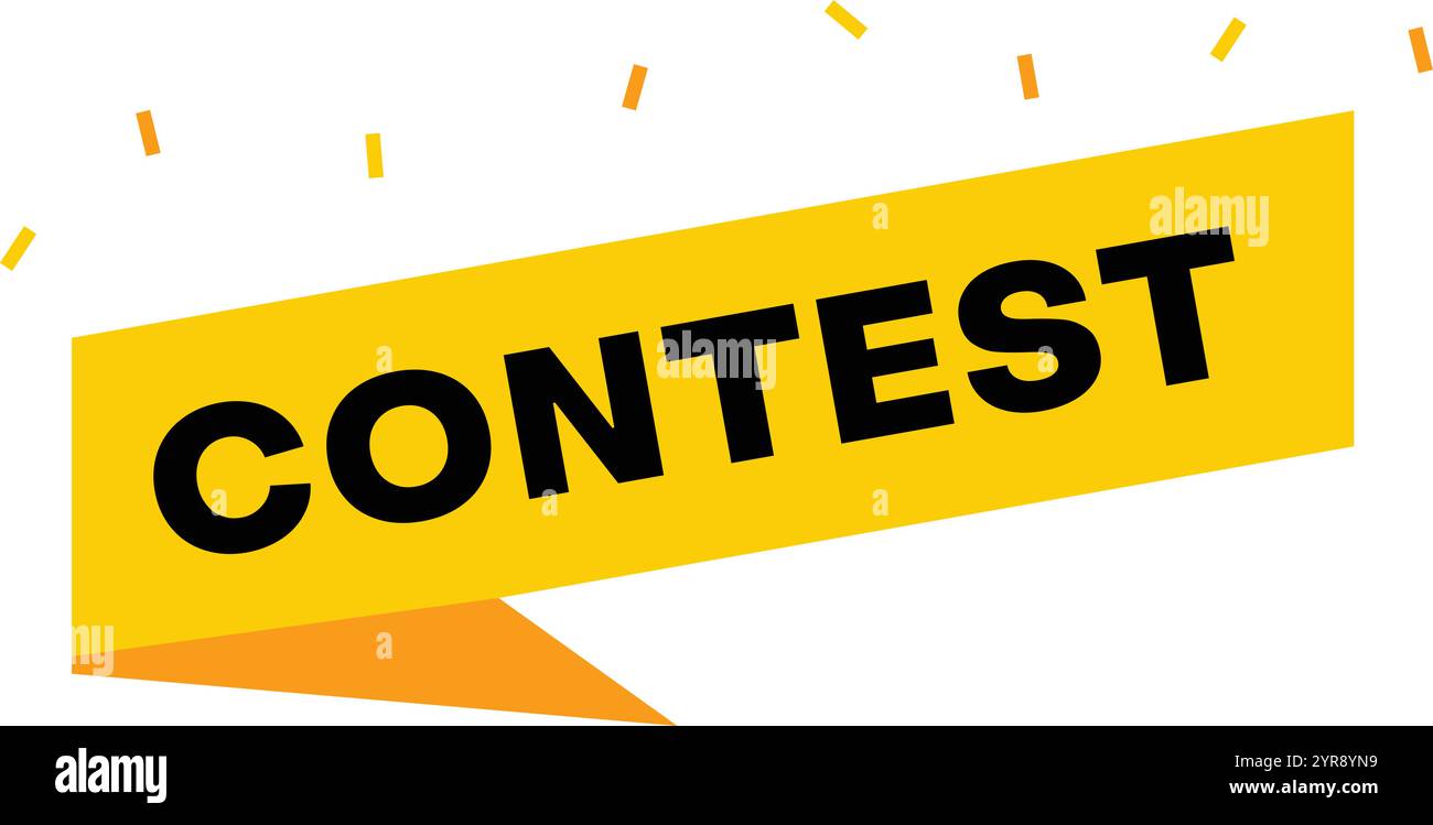 Contest button web banner vector illustration Stock Vector Image & Art ...