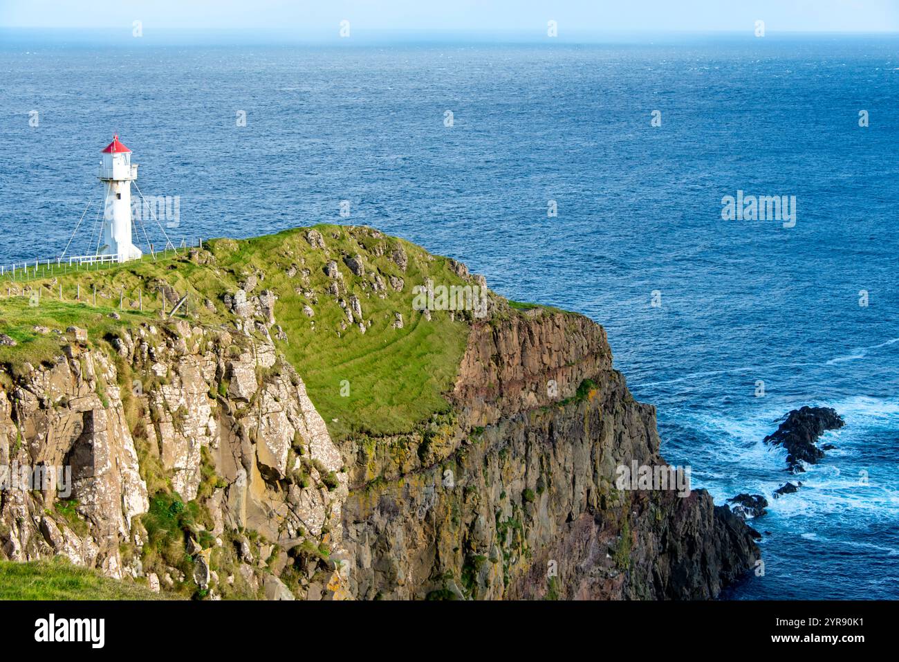 Akraberg Lighthouse - Faroe Islands Stock Photo - Alamy