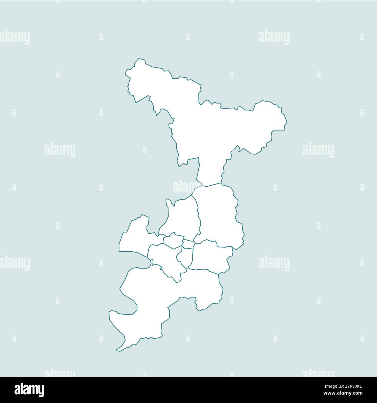 South Korea Daegu Metropolitan City map illustration Stock Photo - Alamy
