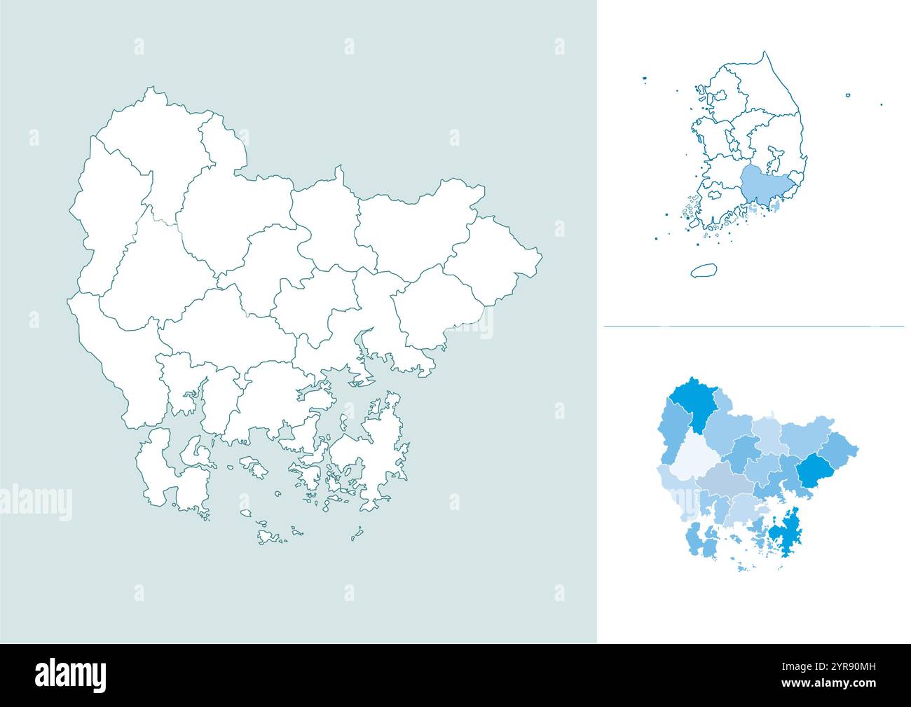 Map of gyeongsangnam do hi-res stock photography and images - Alamy