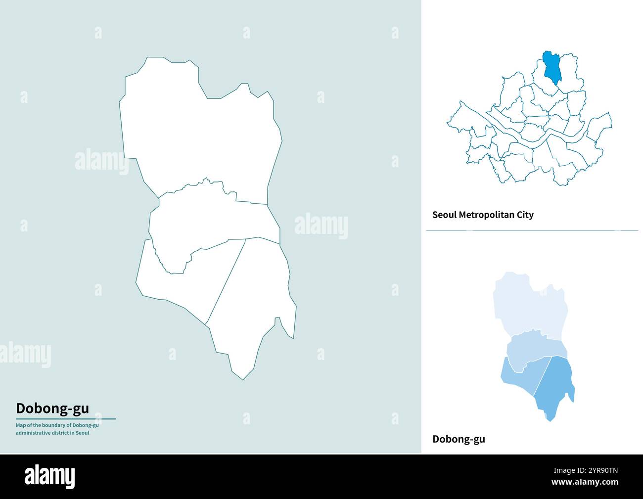 Map of seoul districts hi-res stock photography and images - Alamy