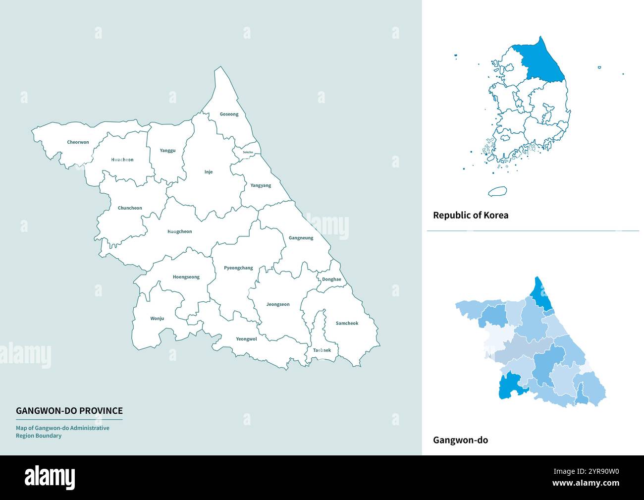 Gangwon do map hi-res stock photography and images - Alamy