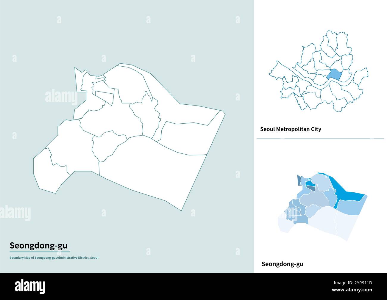 Map of seoul districts hi-res stock photography and images - Alamy