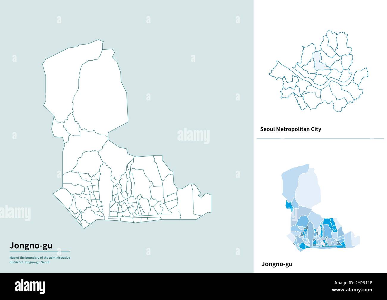 Map of seoul districts hi-res stock photography and images - Alamy