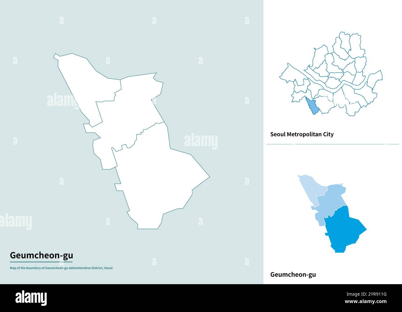 Map of seoul districts hi-res stock photography and images - Alamy