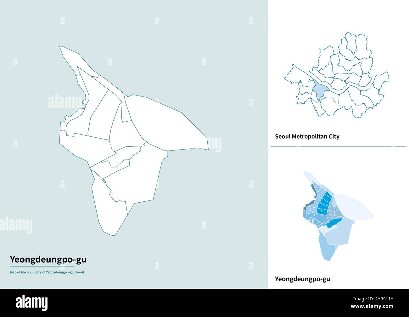 Map of seoul districts hi-res stock photography and images - Alamy