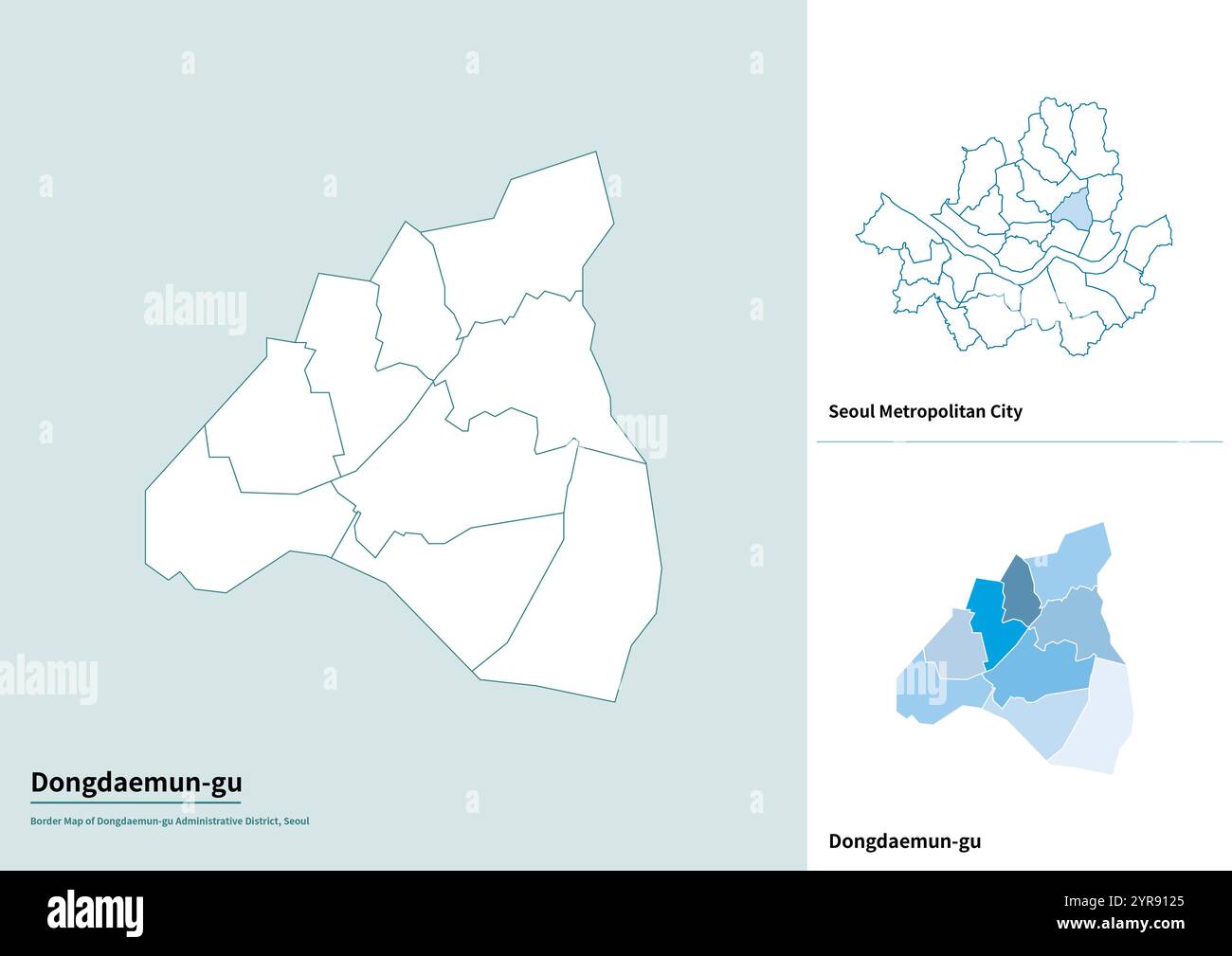 Map of seoul districts hi-res stock photography and images - Alamy