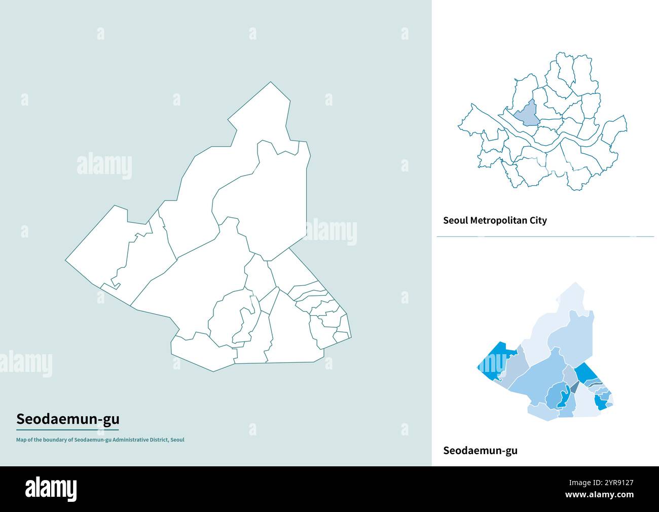 Map of seoul districts hi-res stock photography and images - Alamy