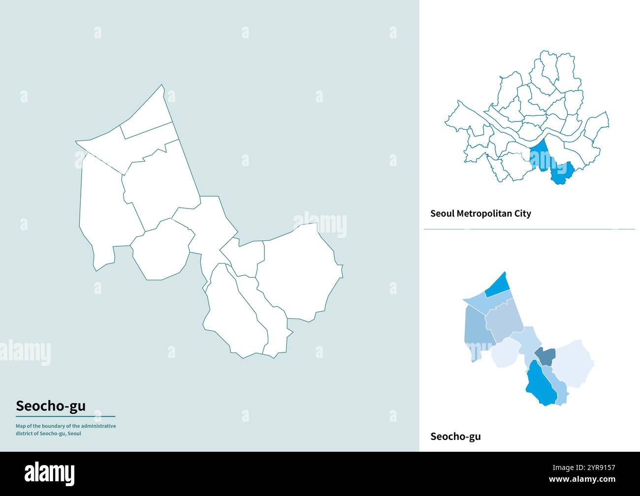 Map of seoul districts hi-res stock photography and images - Alamy