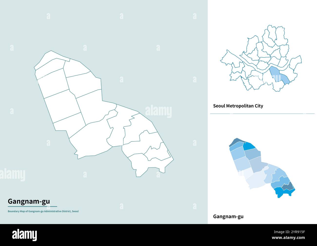 Map of seoul districts hi-res stock photography and images - Alamy